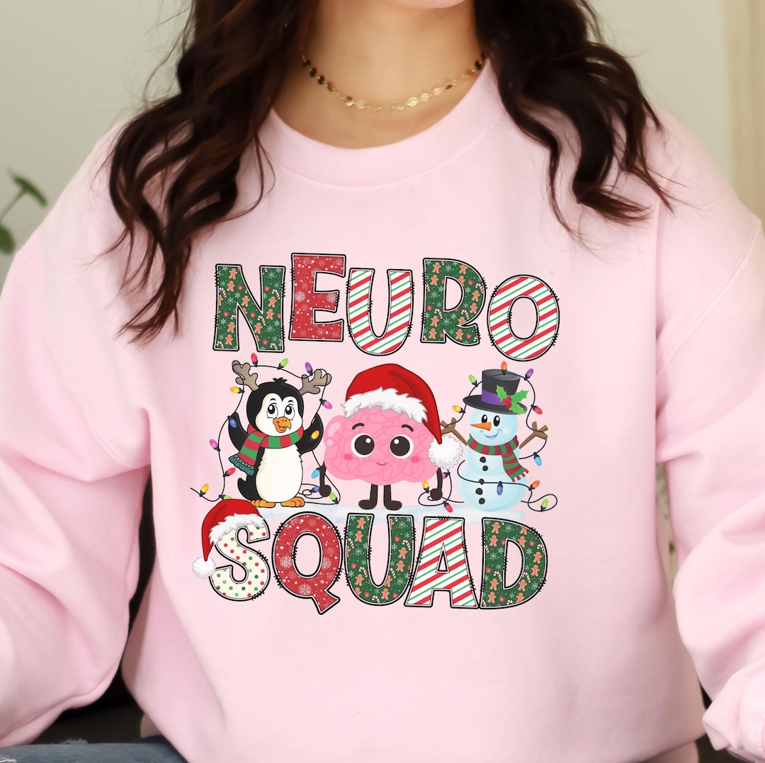 Neurology Shirt Christmas, Christmas Neuro Nurse Shirt, Neuro Squad ...