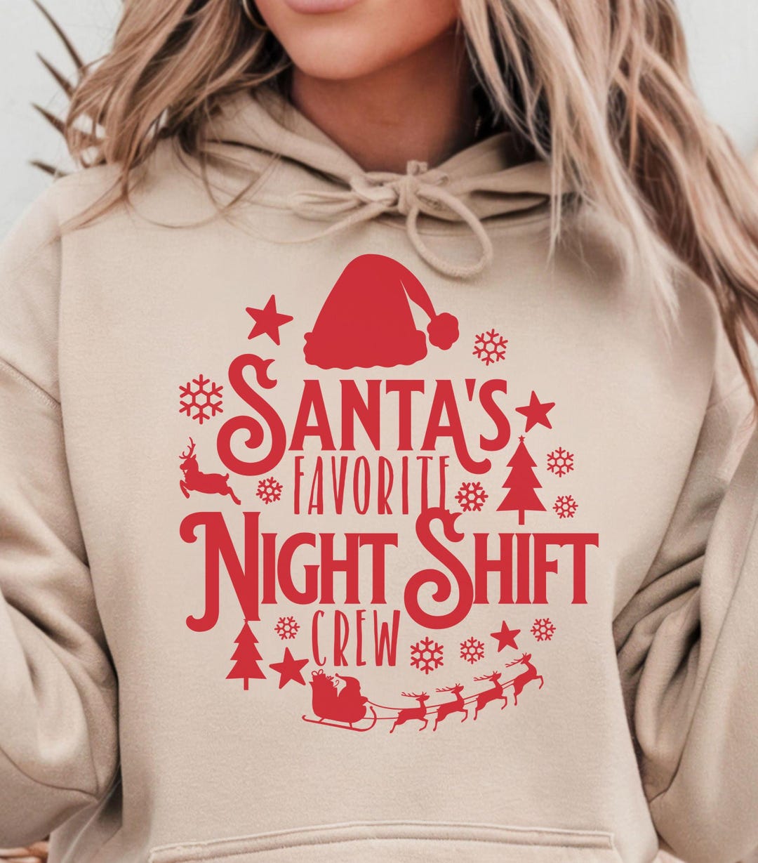 Night Shift Christmas Sweatshirt, Funny Night Shift Tech Holiday ...