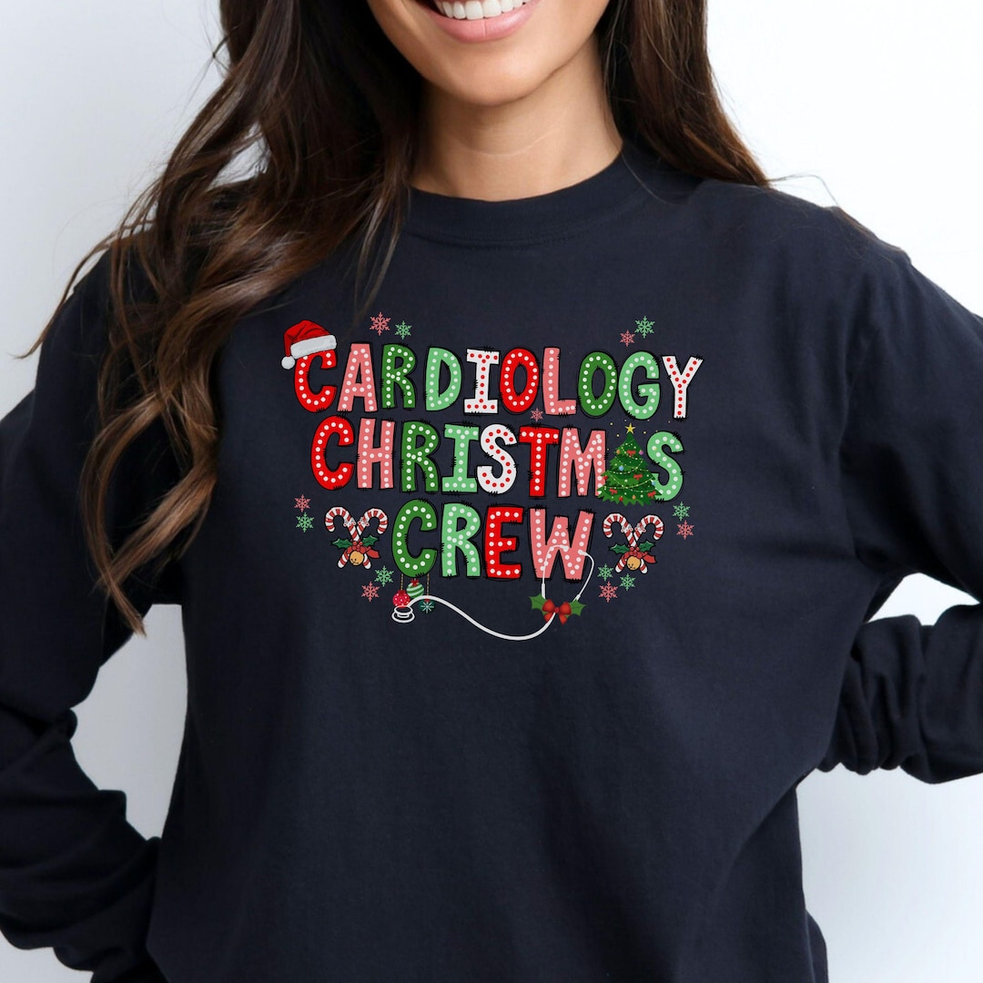 Cardiology Nurse Shirt Christmas, Christmas Cardiac Nurse Comfort ...