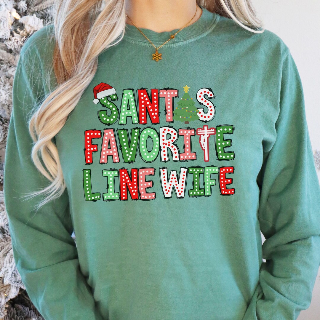 Lineman Wife Shirt Christmas, Line Wife Christmas Sweatshirt, Linewife ...