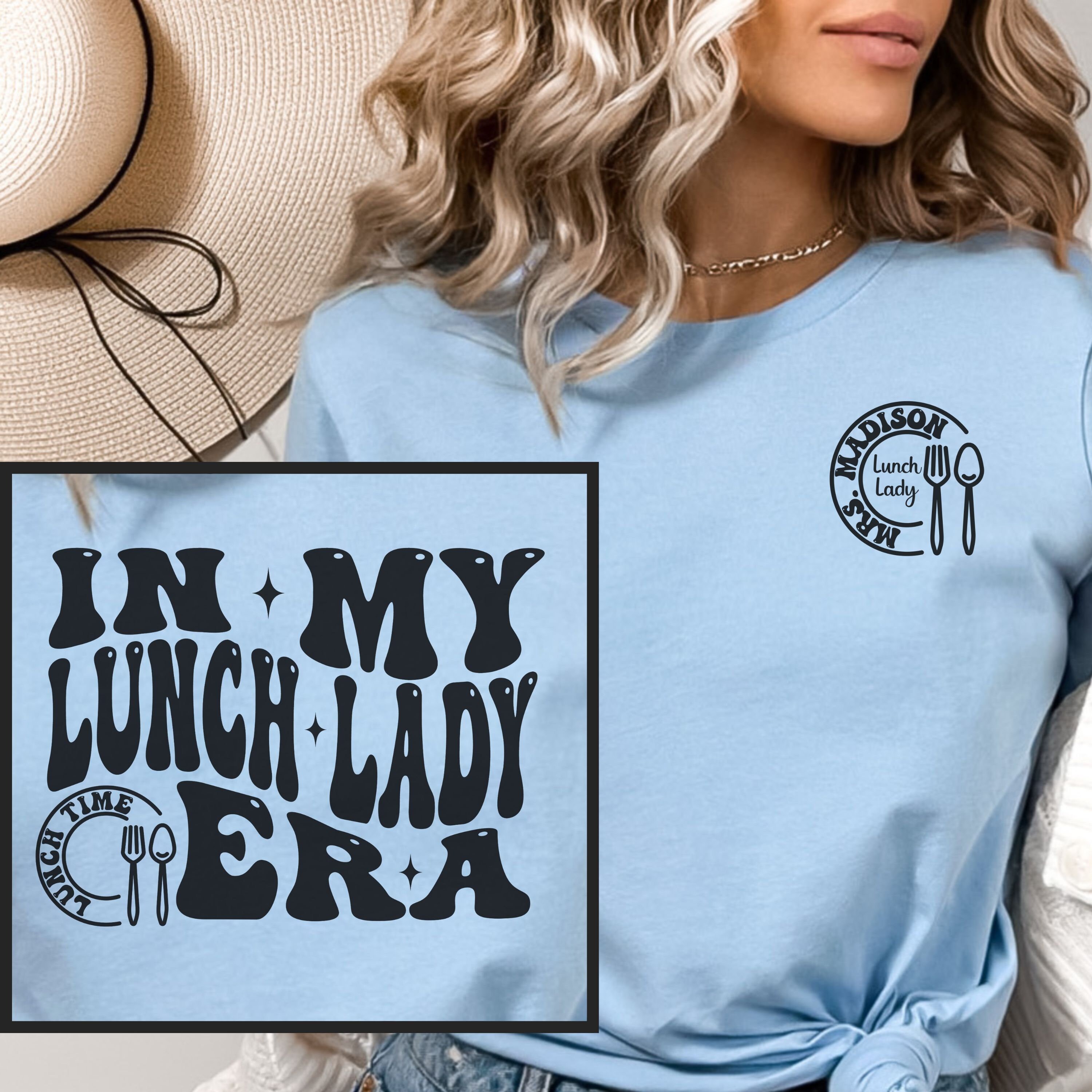 Lunch Lady T Shirt, Personalized Lunch Lady Shirt, Custom Lunch Lady ...