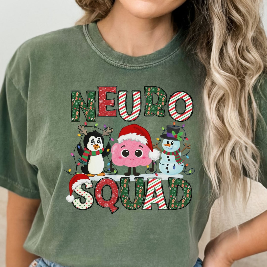 Neurology Shirt Christmas, Neuro Squad Comfort Colors Christmas Shirt ...