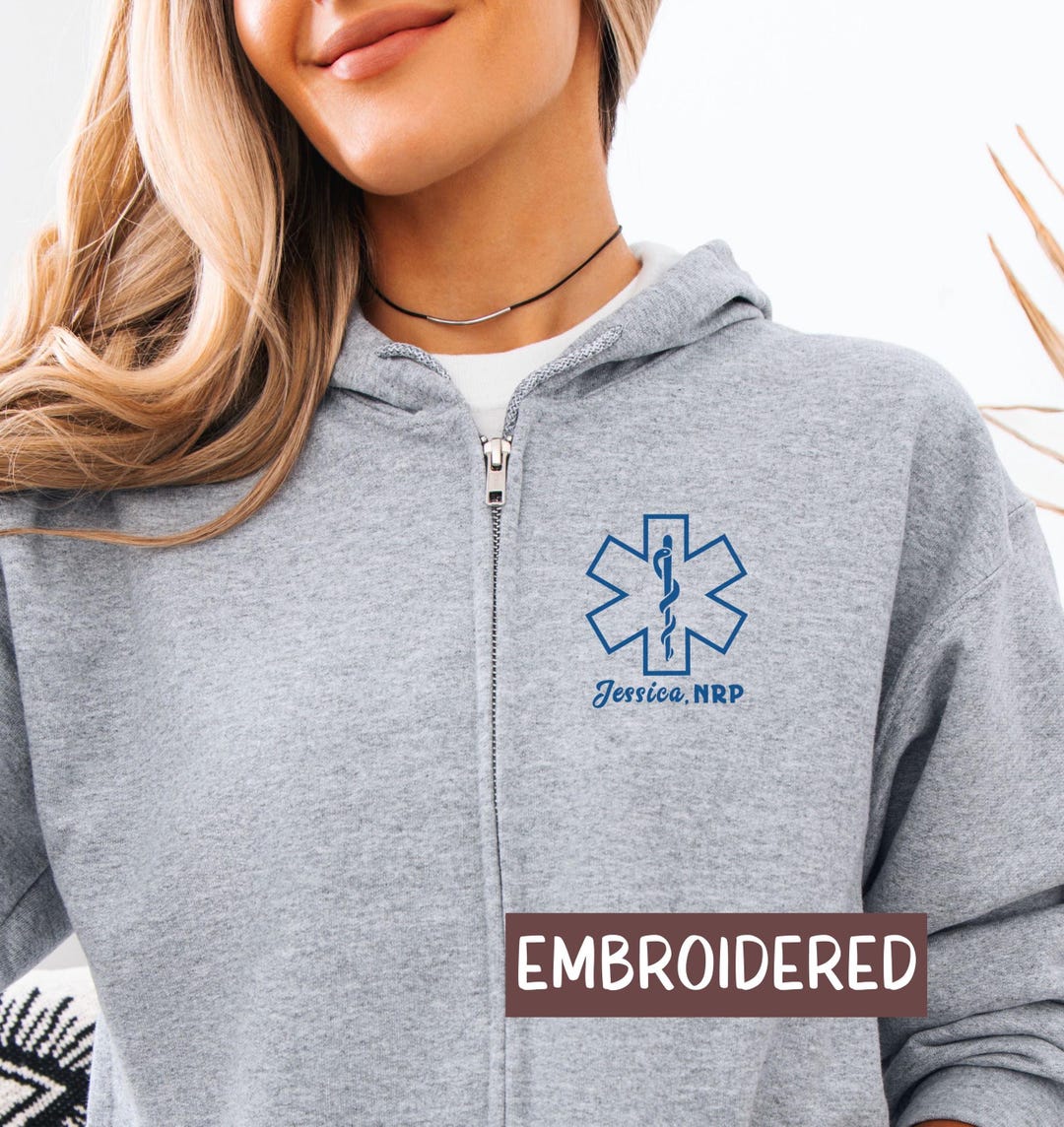 Embroidered Paramedic Jacket, Female Paramedic Sweatshirt, Personalized ...