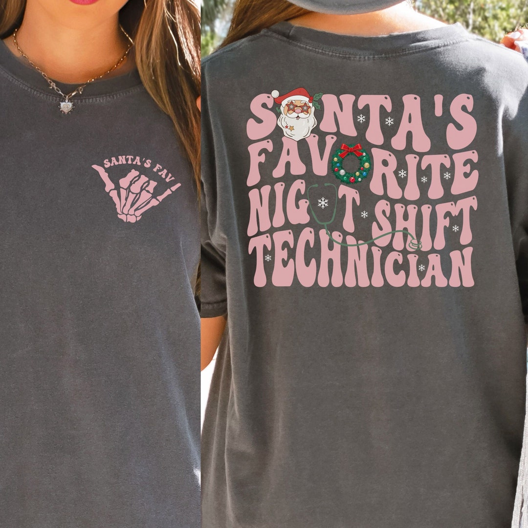 Night Shift Tech Shirt Christmas, Christmas Night Technician Comfort ...