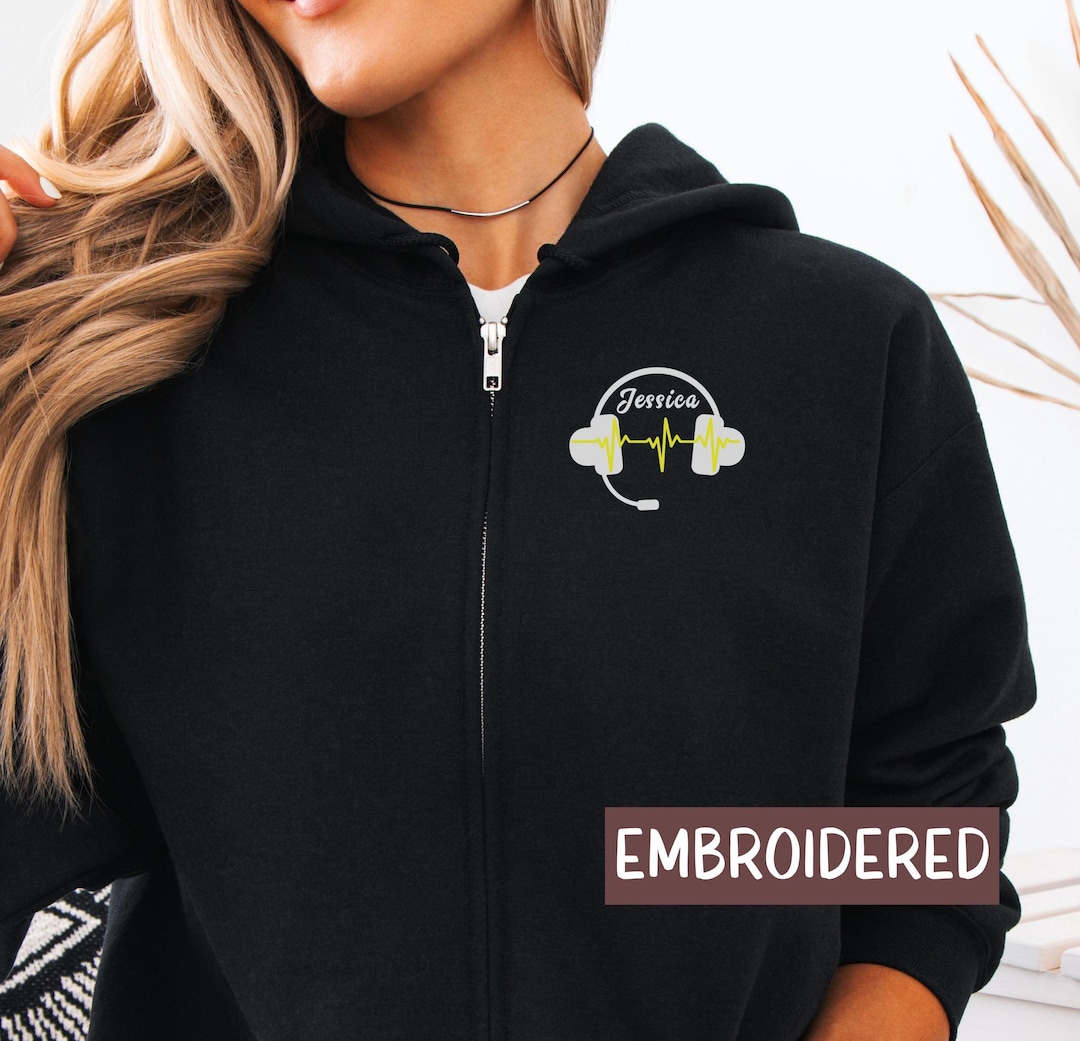 Embroidered 911 Dispatchers Jacket, Custom 9-1-1 Dispatcher Hoodie, in ...