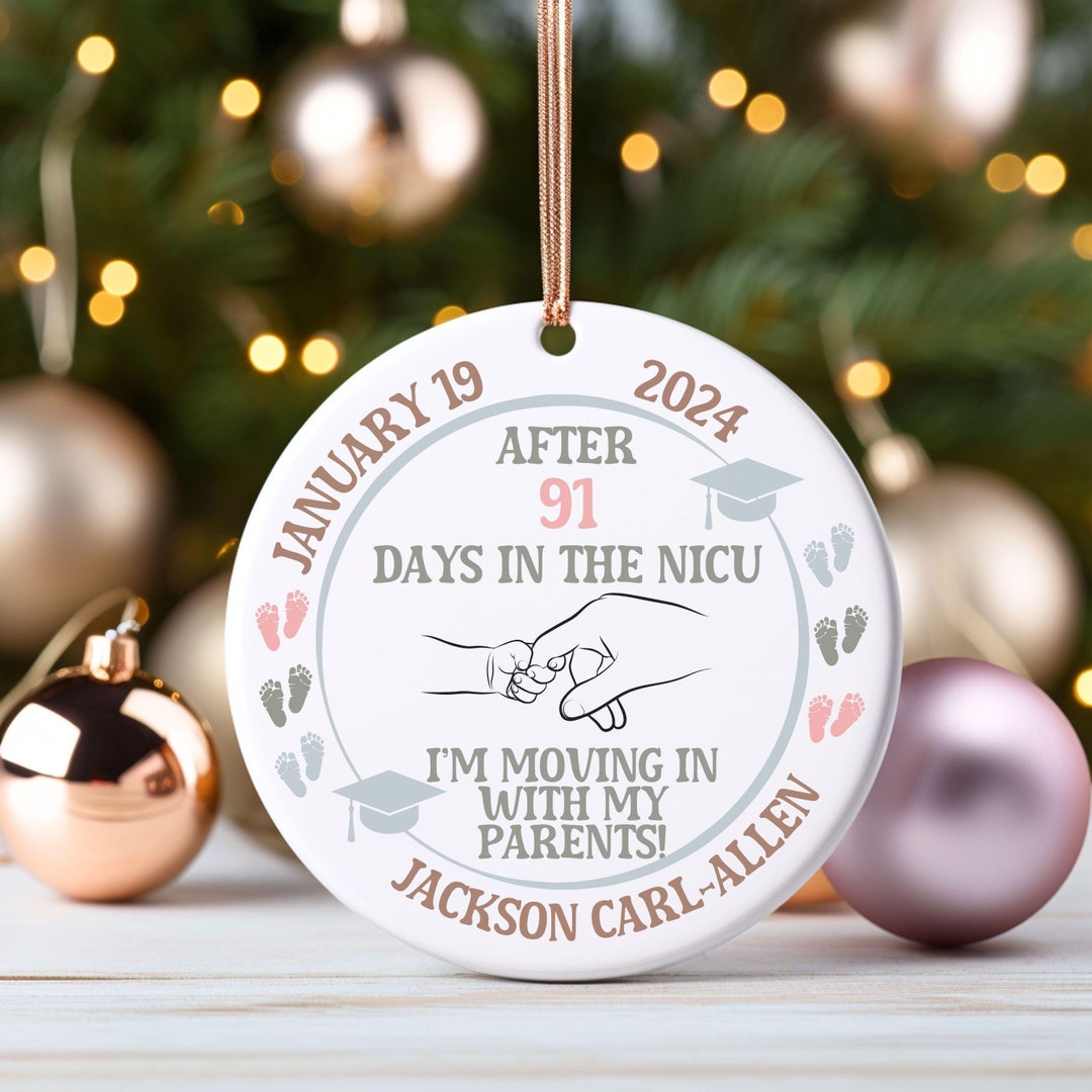 NICU Ornament, NICU Grad Christmas Ornament, Neonatal Graduation Day ...