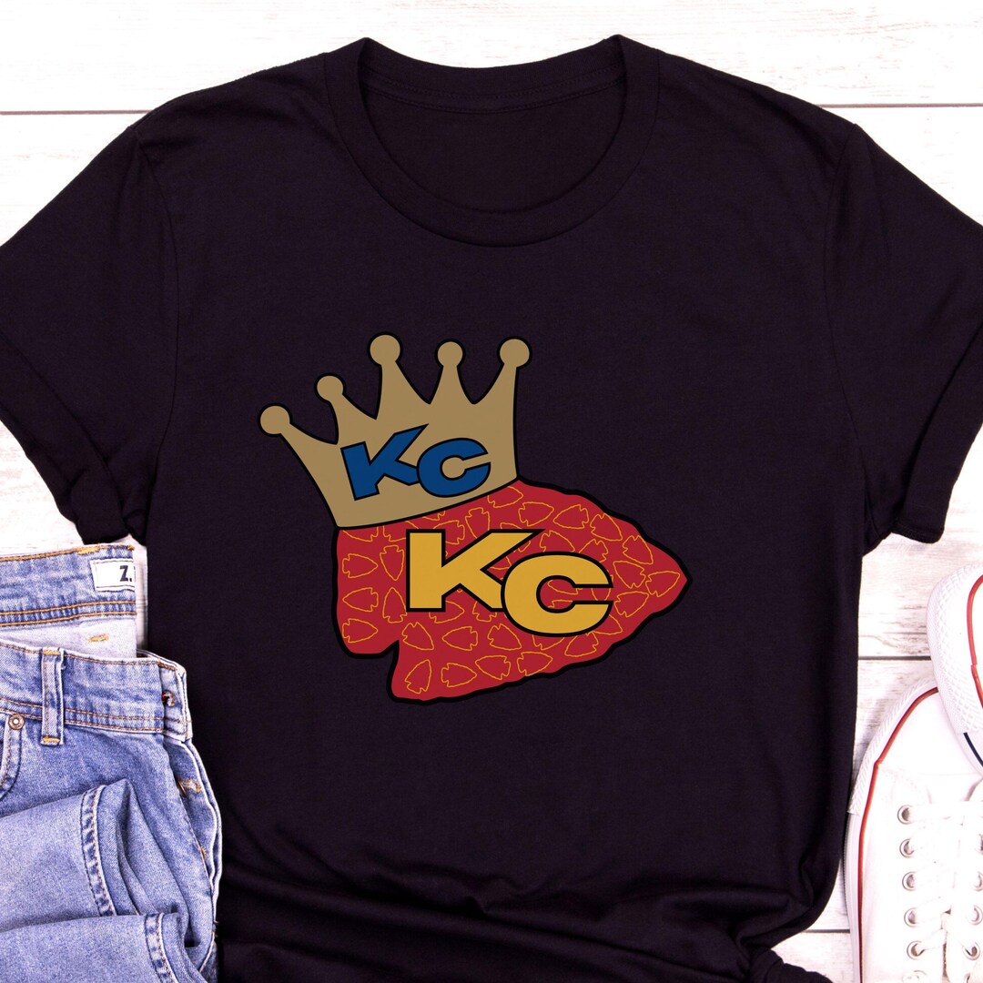 KC Football Shirt Women, Kansas City Baseball Fan Crewneck, KC Heart ...