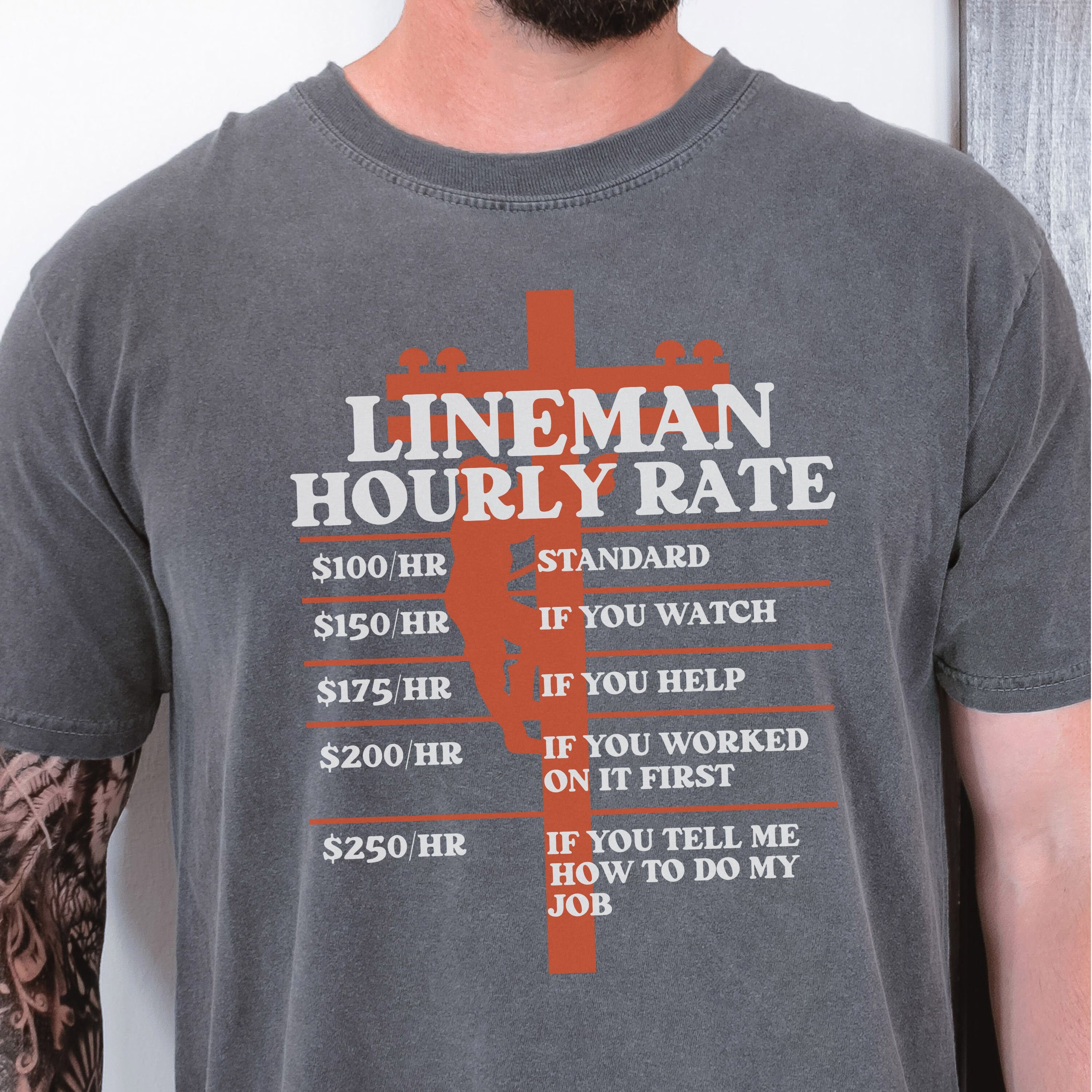 Funny Lineman T Shirt, Power Lineman Shirt Men, Electrical Lineman Gift ...