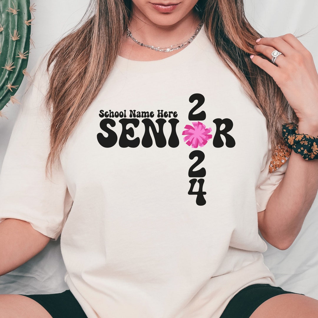 Senior Cheer Shirt Personalized, Custom Class of 2024 Cheer Tee, Gift ...