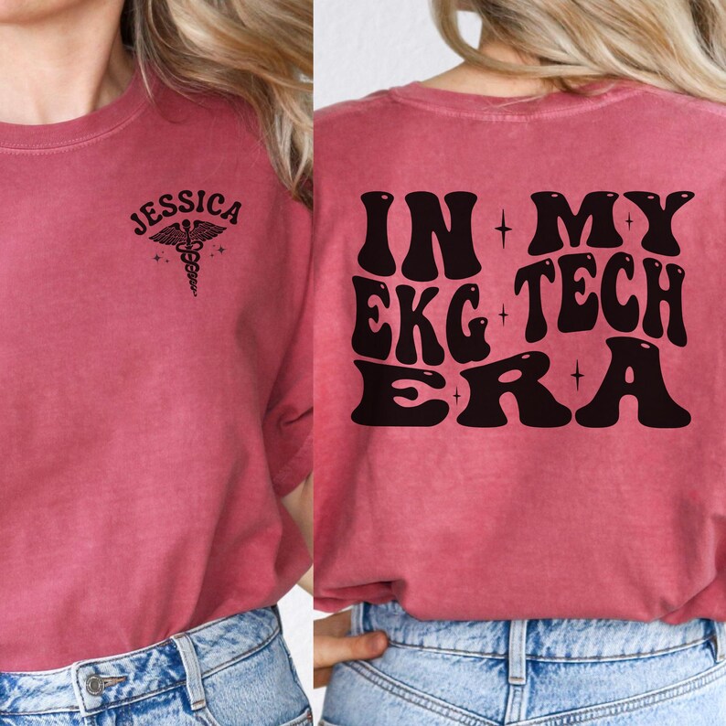 EKG Tech Shirt, EKG Heart Technician Comfort Colors Shirt, EKG ...