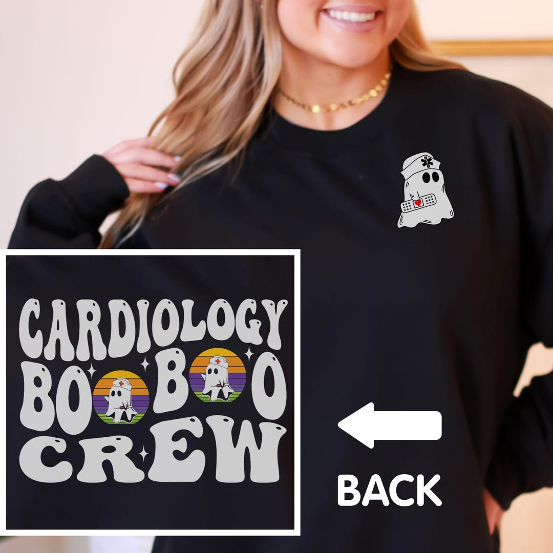 Cardiology Tshirts Halloween, Spooky Cardiac Nurse Sweatshirt ...