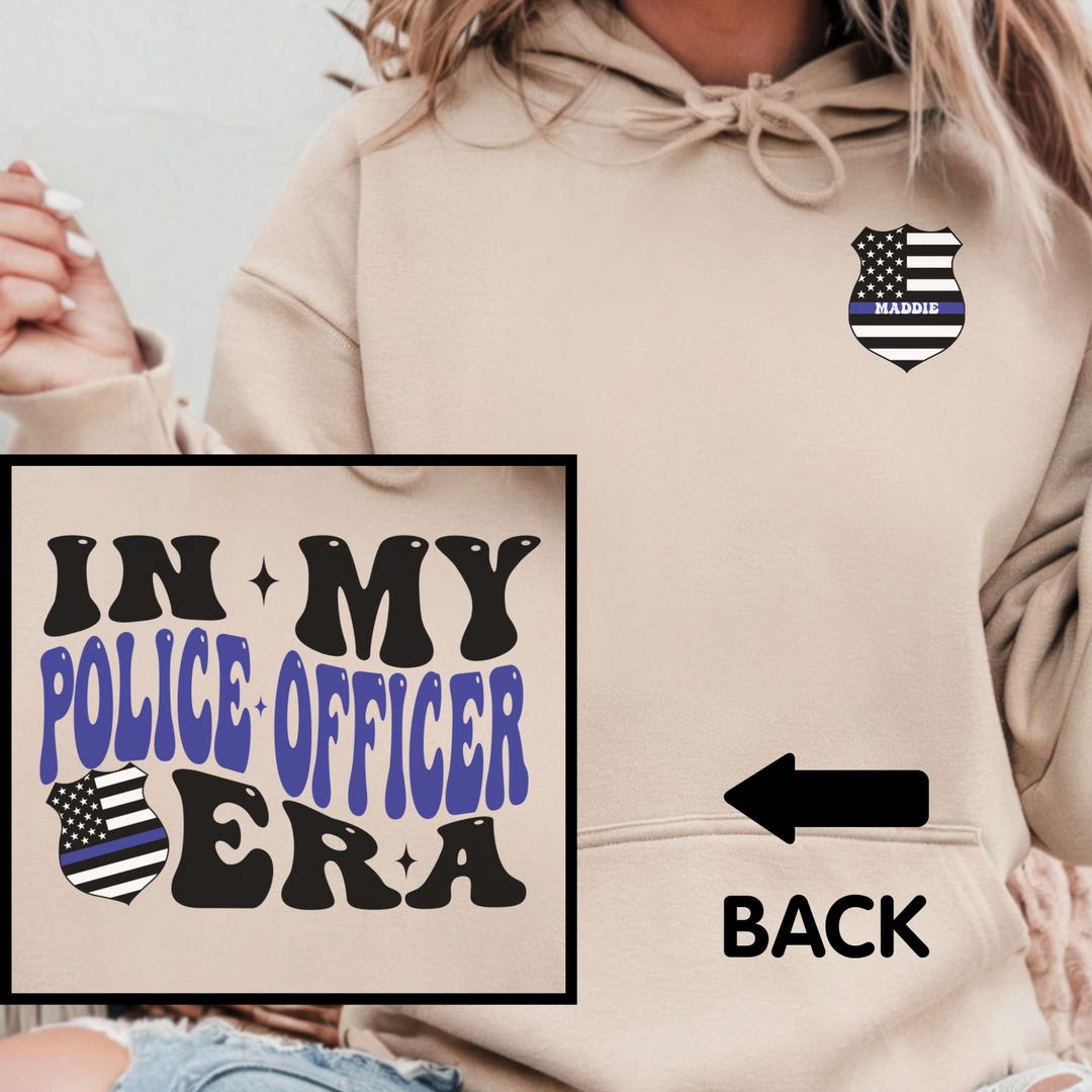Female Police Officer Sweatshirt Personalized, Woman Police Officer ...