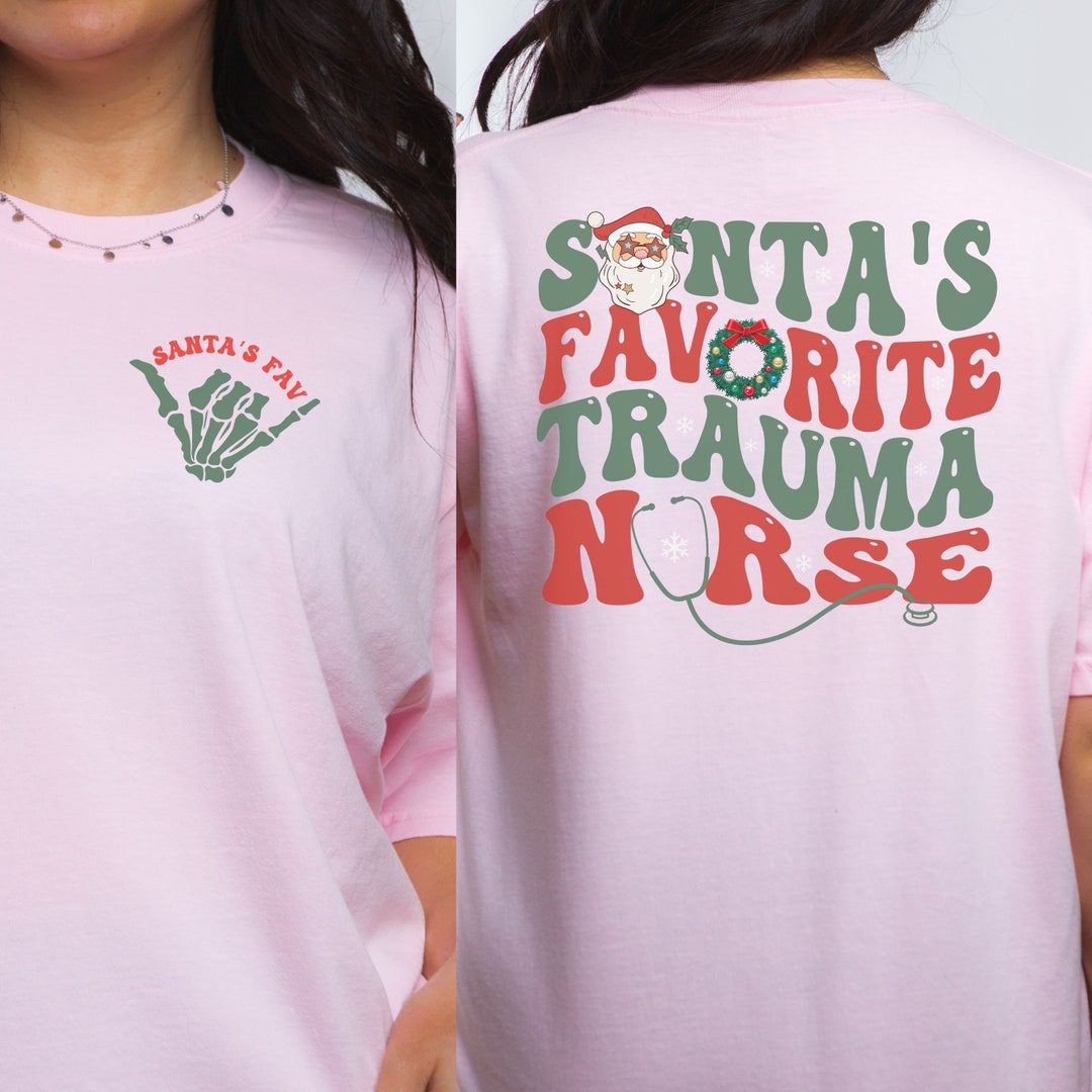 Trauma Nurse Christmas Shirt, Emergency Nurse Comfort Colors Shirt, ED ...