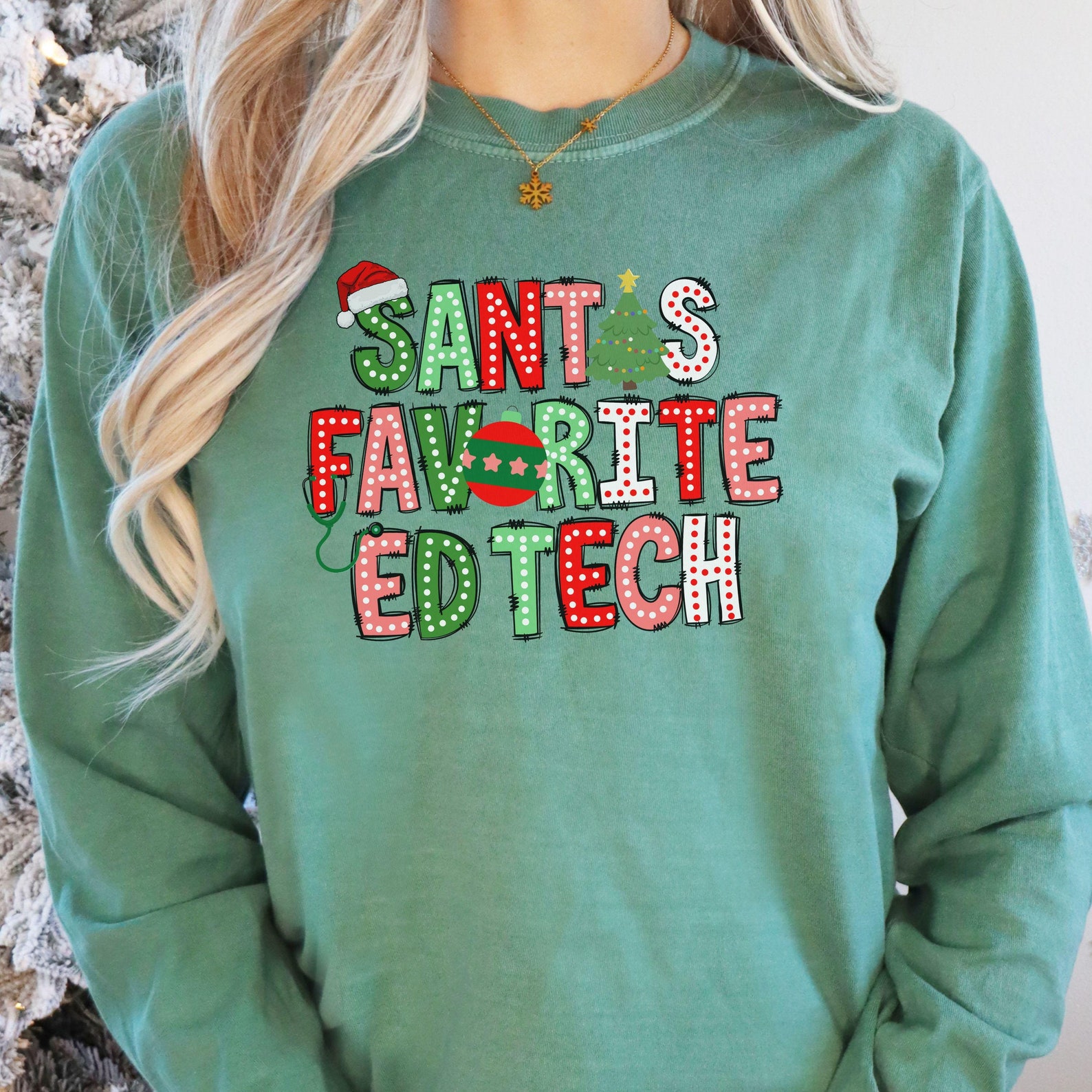 ED Tech Shirt Christmas, ER Tech Comfort Colors Shirt, Emergency ...