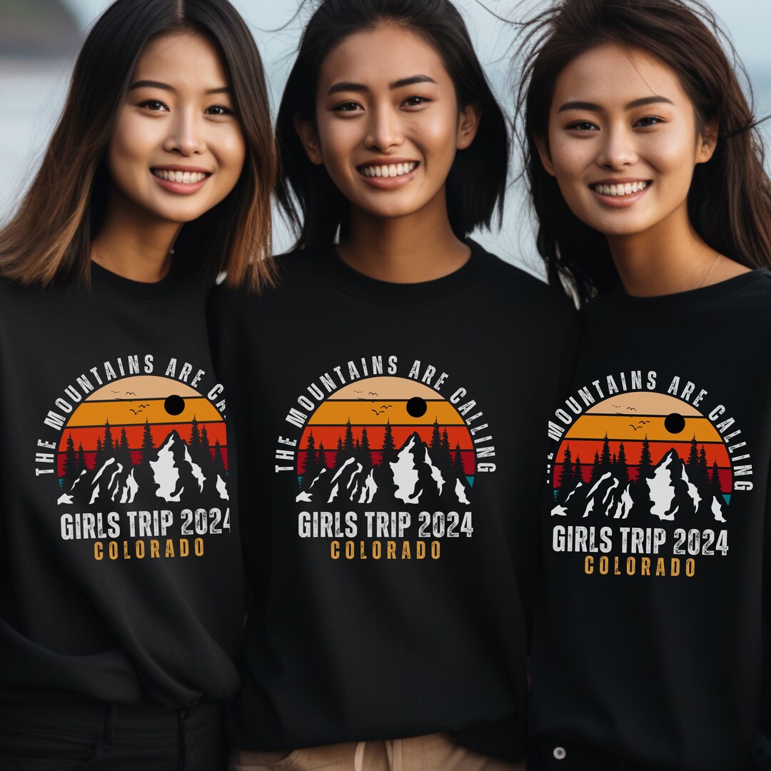 Custom Girls Trip 2024 Camping Sweatshirt, Matching Best Friends ...