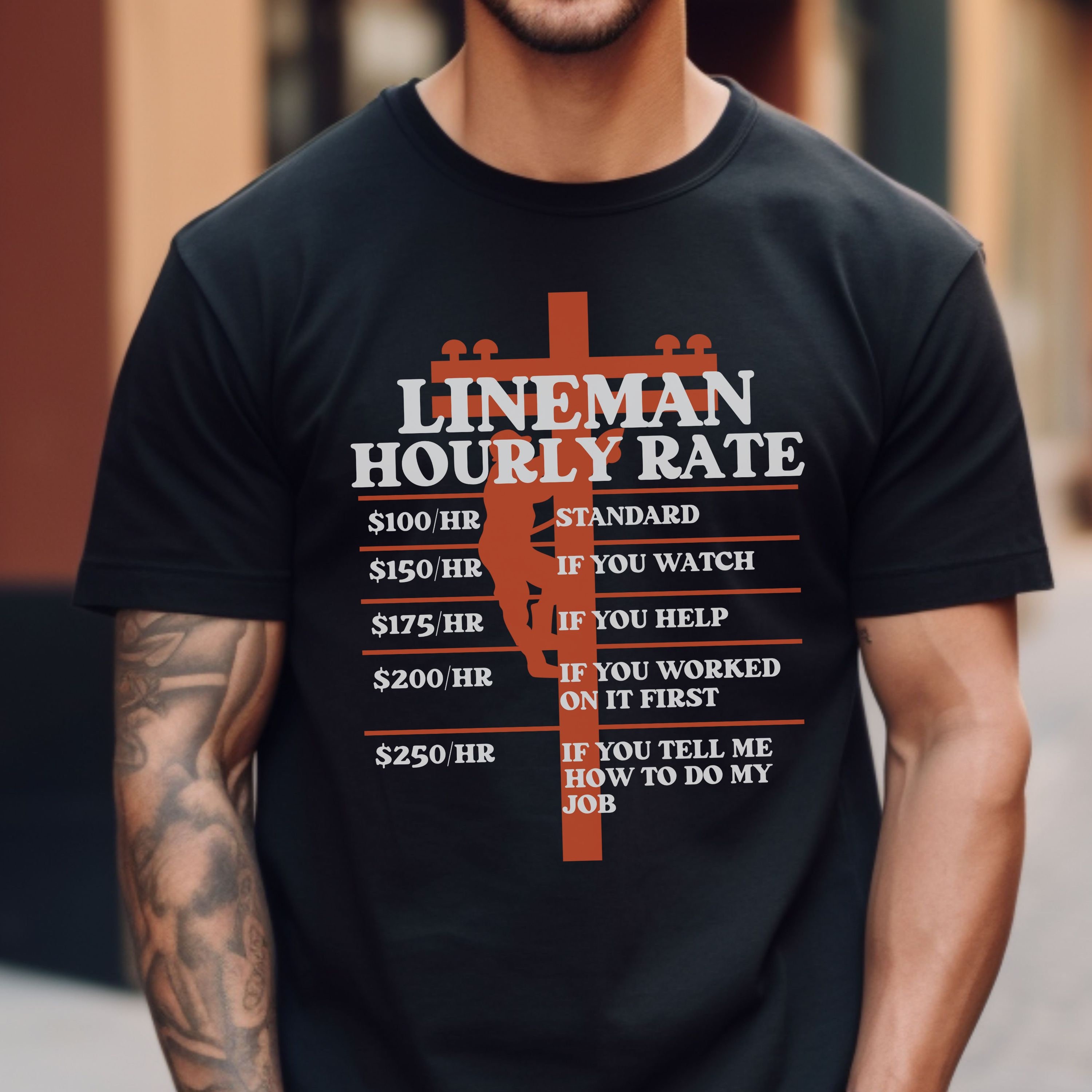 Funny Lineman T Shirt, Power Lineman Shirt Men, Electrical Lineman Gift ...
