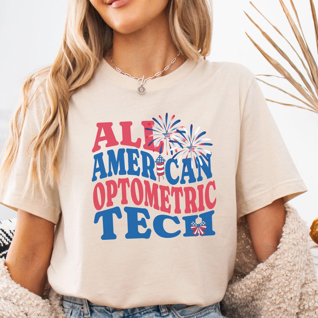 Optometric Tech 4th of July Sweatshirt, Memorial Day Optometric ...