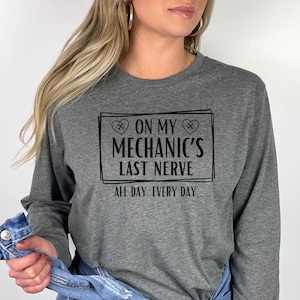 Mechanic Wife Crewneck, Funny Mechanics Girlfriend Gift, Wifey Hoodie ...