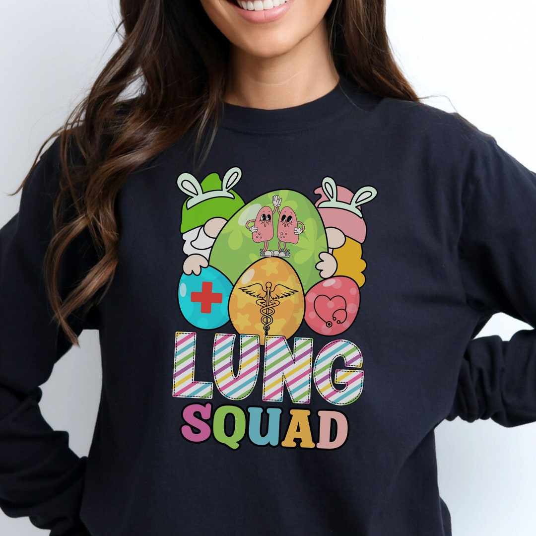 Respiratory Easter Shirt, RT Shirt Easter, Respiratory Therapist Lung ...