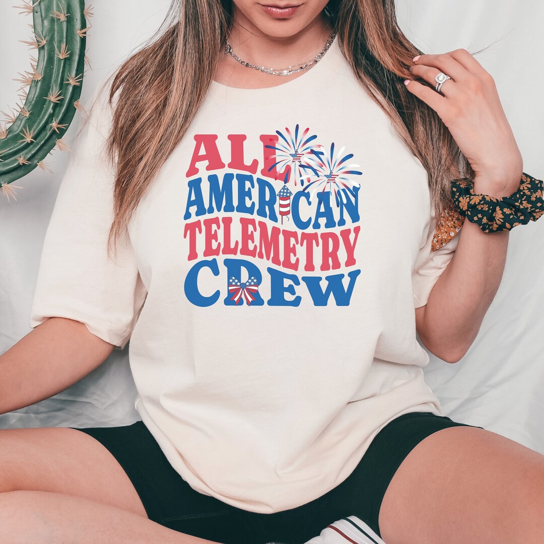 Telemetry Nurse 4th of July Shirt, Telemetry Nurse Memorial Day Tee ...