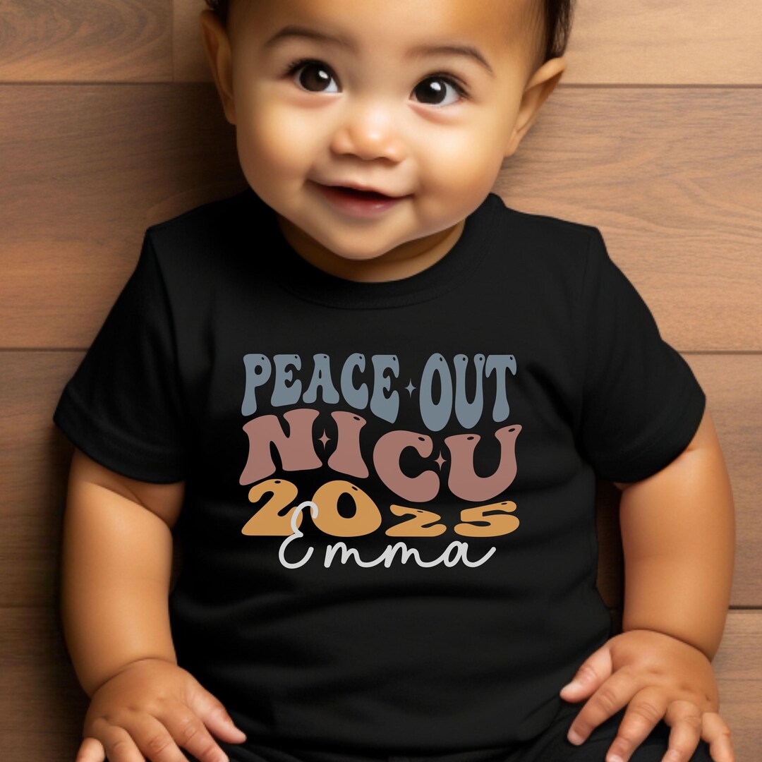 Peace Out NICU Grad Bodysuit, Personalized NICU Warrior Shirt, NICU ...