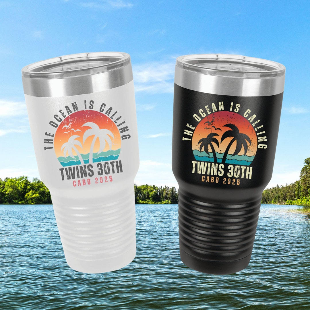 50th Birthday Trip Tumbler, Personalized Ocean Cabo Birthday Trip Cup ...