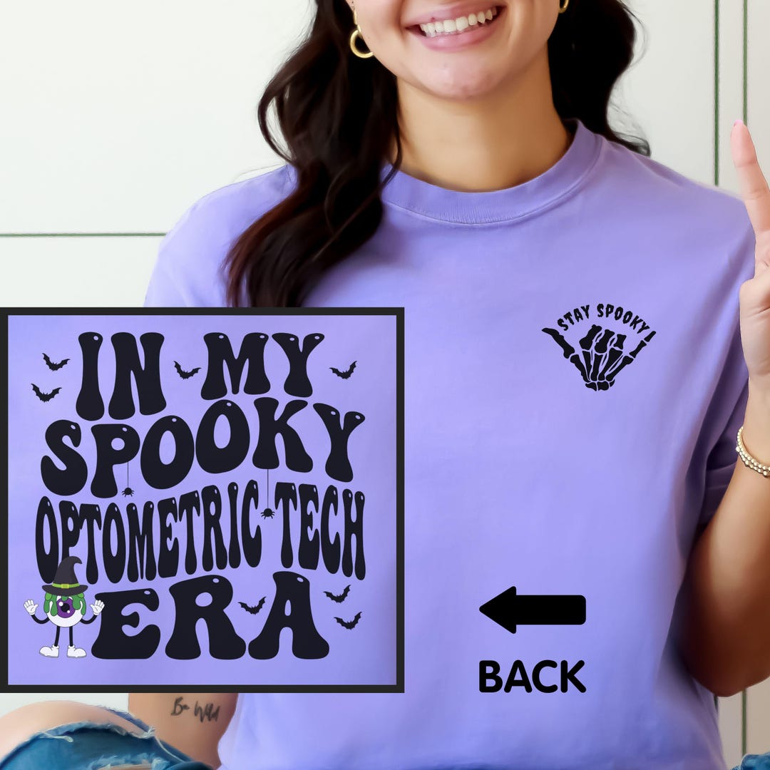 Optometric Tech Tshirt Halloween, Spooky Optometry Shirt, Halloween ...