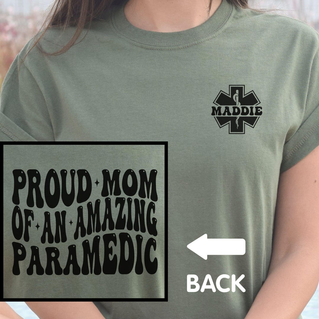 Paramedic Mom Shirt, Custom Medic Mom Crewneck, First Responder Mom ...