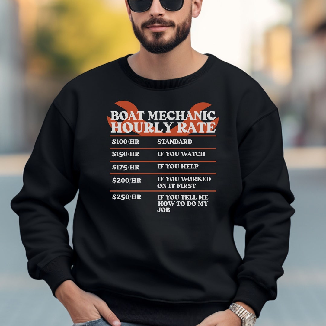 Boat Mechanic Sweatshirt, Inboard Boat Mechanic Hoodie, Outboard ...