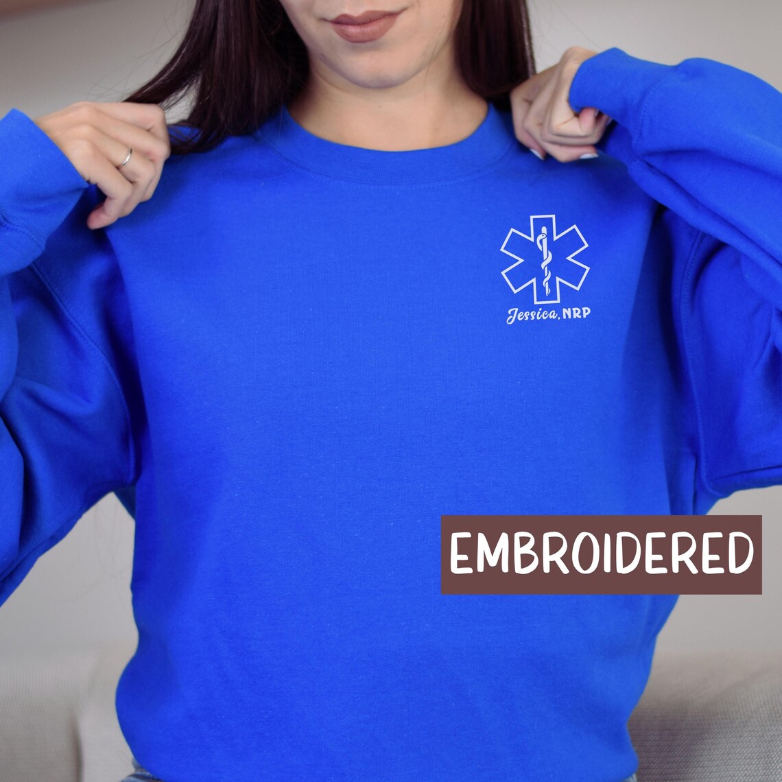 Embroidered Paramedic Jacket, Female Paramedic Sweatshirt, Personalized ...