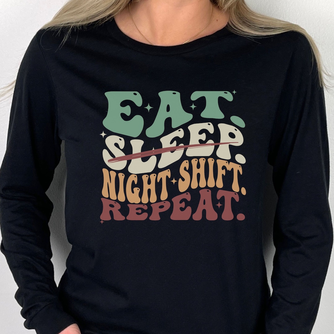 Night Shift ER Tech Tshirt, Funny Night Telemetry Nurse Sweatshirt ...