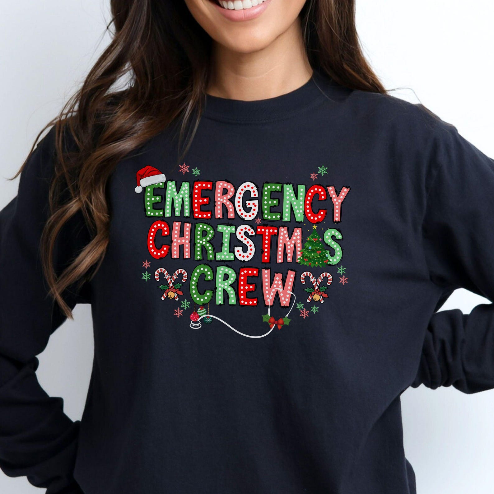 Christmas Emergency Department Shirt, Christmas ED Nurse Tshirt, ER ...