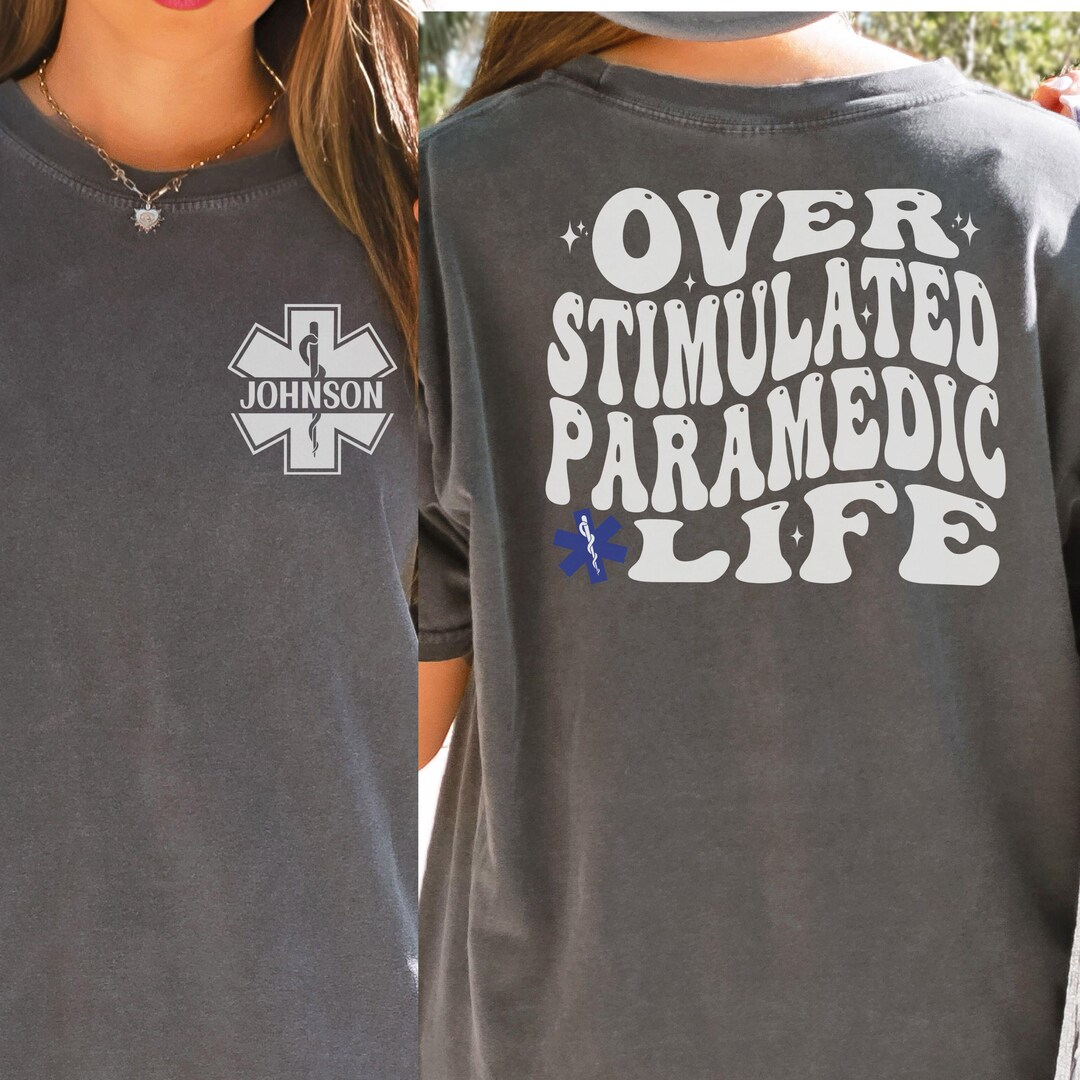 Female Paramedic Shirt, Woman Paramedic Comfort Colors Shirt, Custom ...