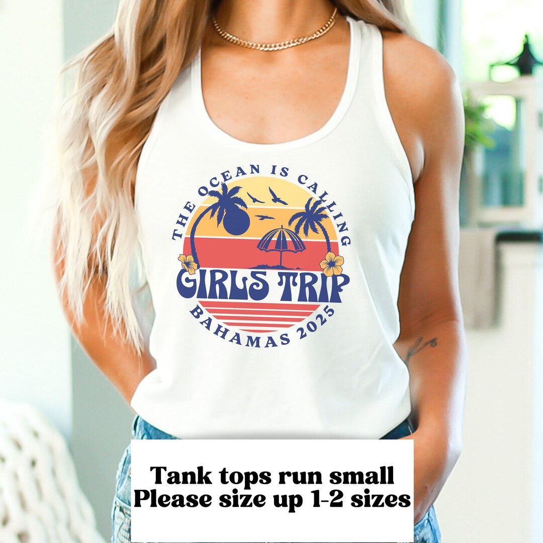 2025 Girls Trip Shirts, Custom Beach Trip Tank Tops, Jamaica Girls Trip ...