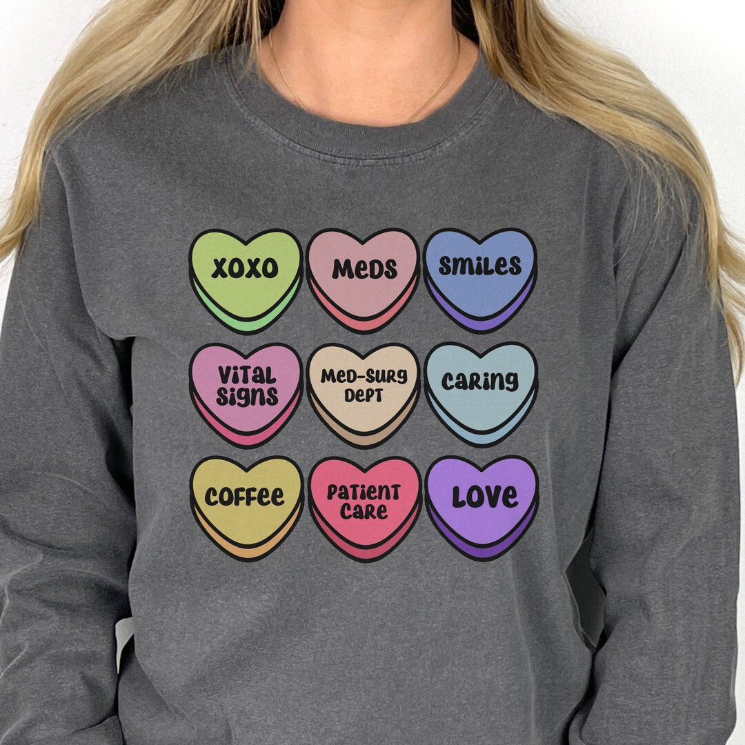 Med Surg Tech Shirt Valentines, Med Surg Comfort Colors Shirt, Medsurg ...
