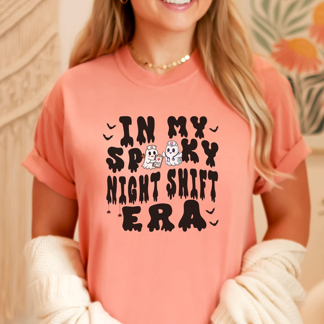 Night Shift Nurse Halloween Shirt, CNA Night Shift Halloween Comfort ...
