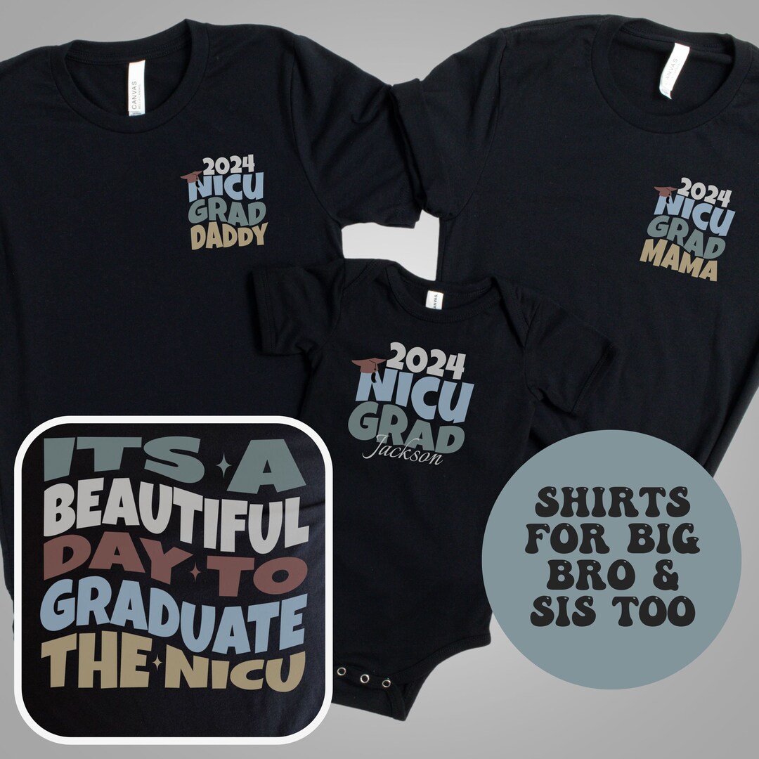 NICU Graduation Family Shirts, Bodysuit for NICU Graduate, Preemie NICU ...