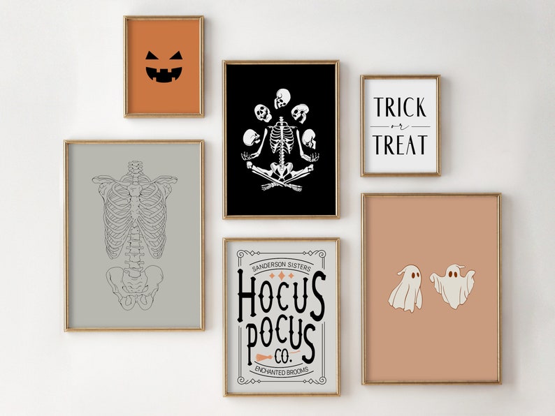 Halloween Prints | Set of 6 | Printable Set | Halloween Wall Art ...