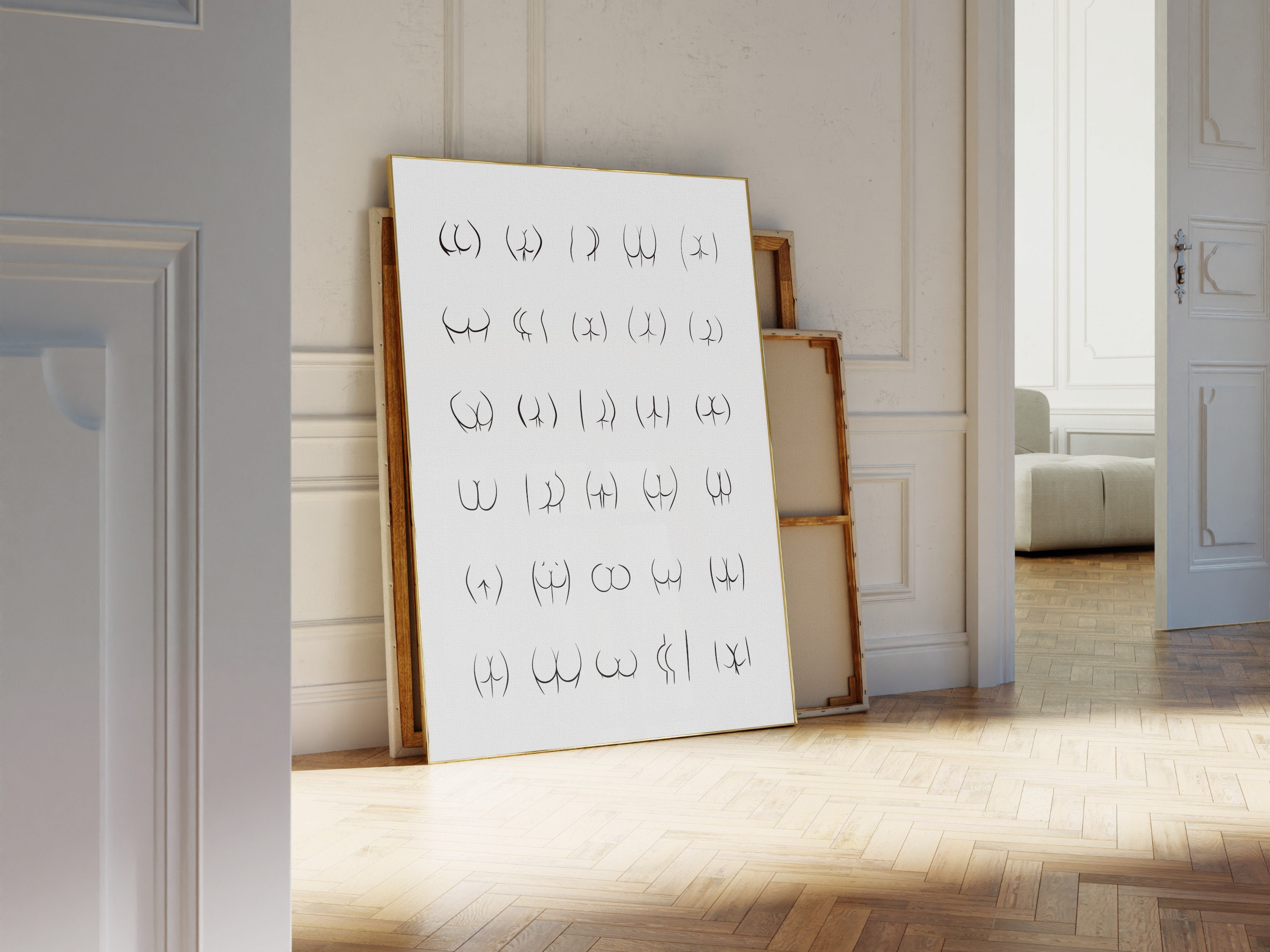 Bathroom Art, Bum Print, Butt Print, Bathroom Print, Body Positive ...