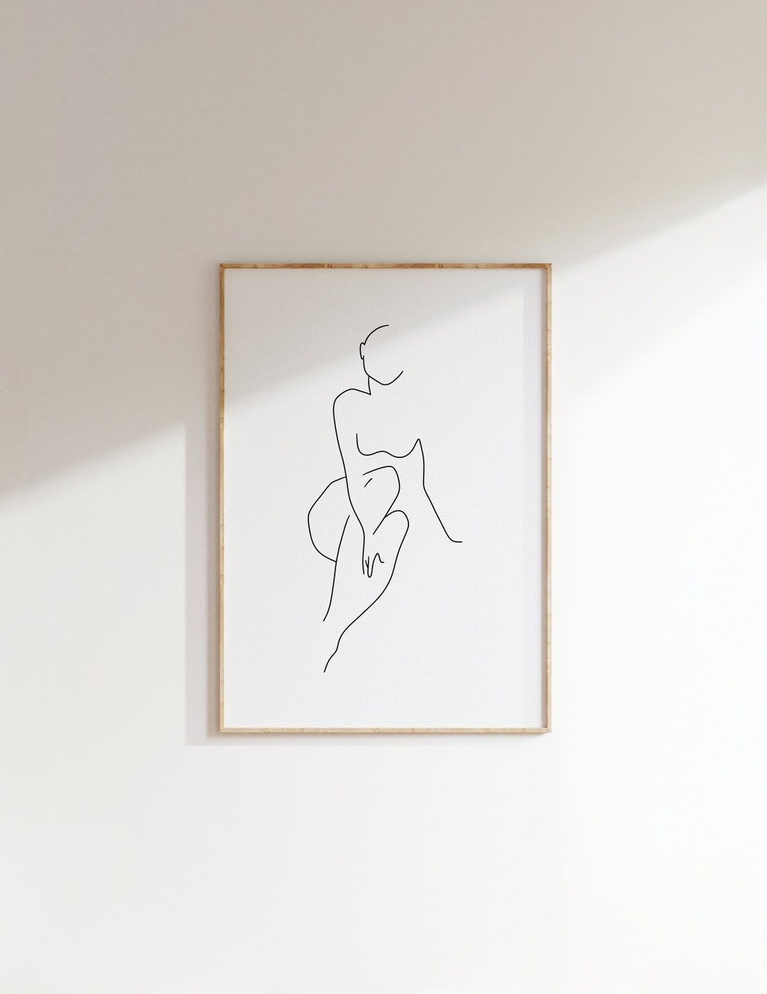 Female Figure Line Art Silhouette Print Line Art Print Figure Art Woman ...