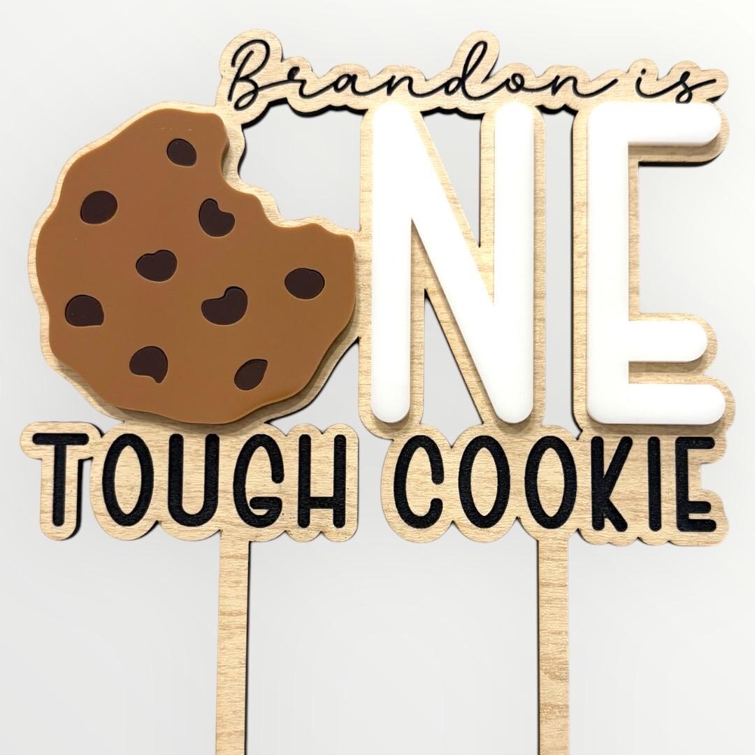 Cookie Theme Cake Topper: Personalized First Birthday Decor - Etsy