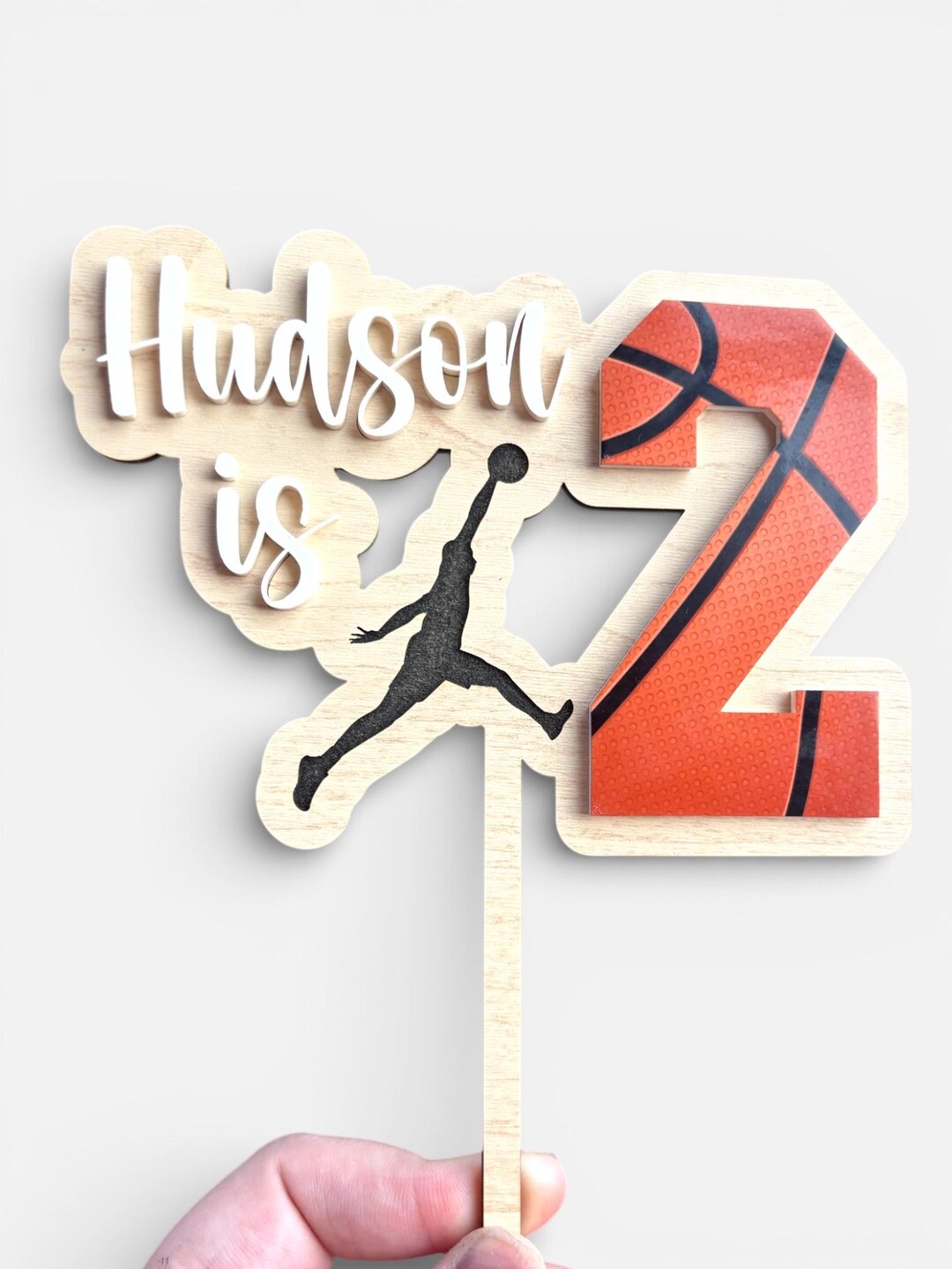 Basketball Cake Topper: Personalized Birthday Decor - Etsy
