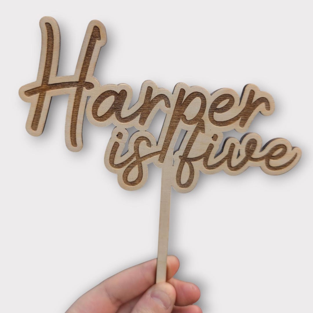 Personalized Wooden Cake Topper, Birthday Cake Topper, Kids Birthday ...