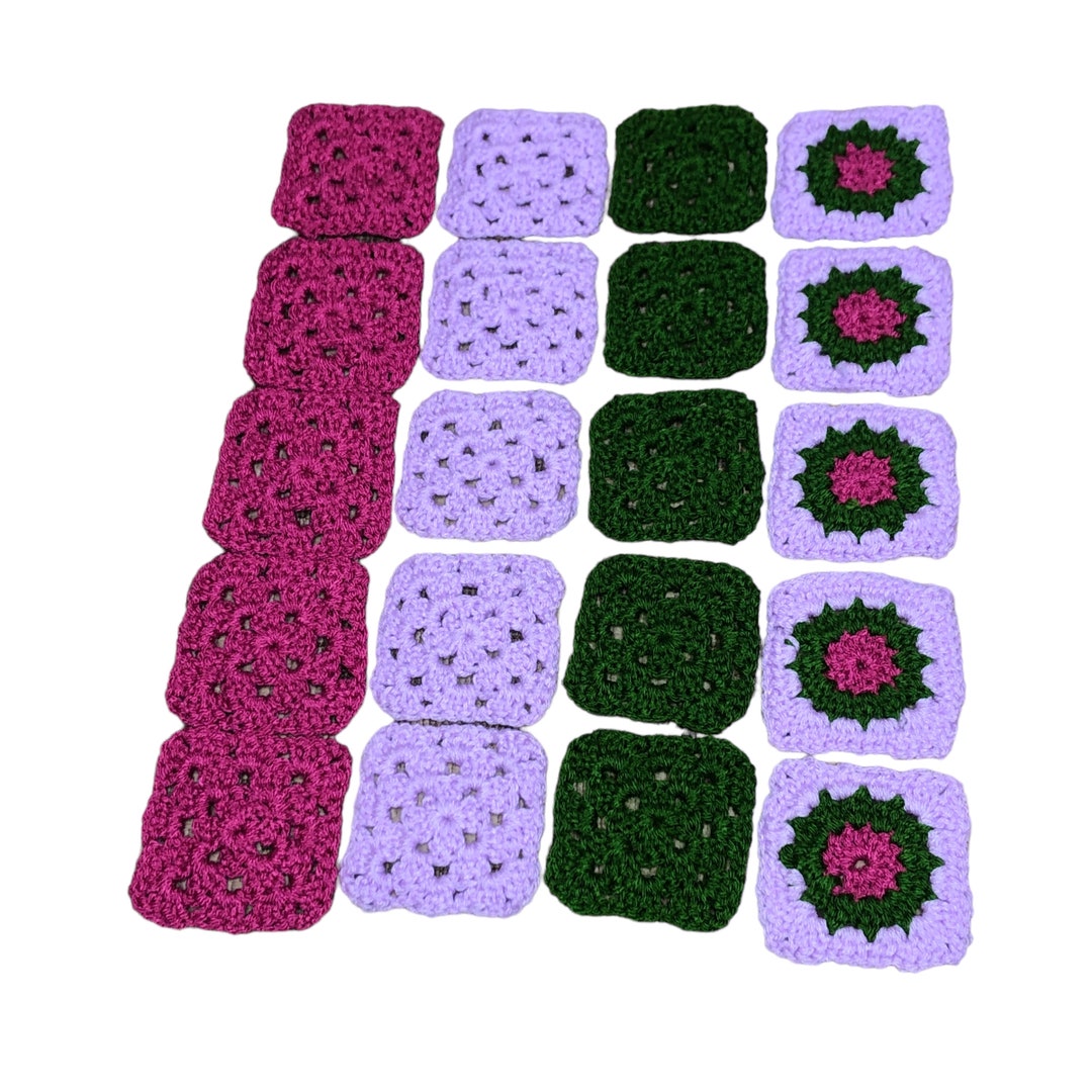 4 X 4 Granny Squares Set of 20 Perfect for Crafting - Etsy
