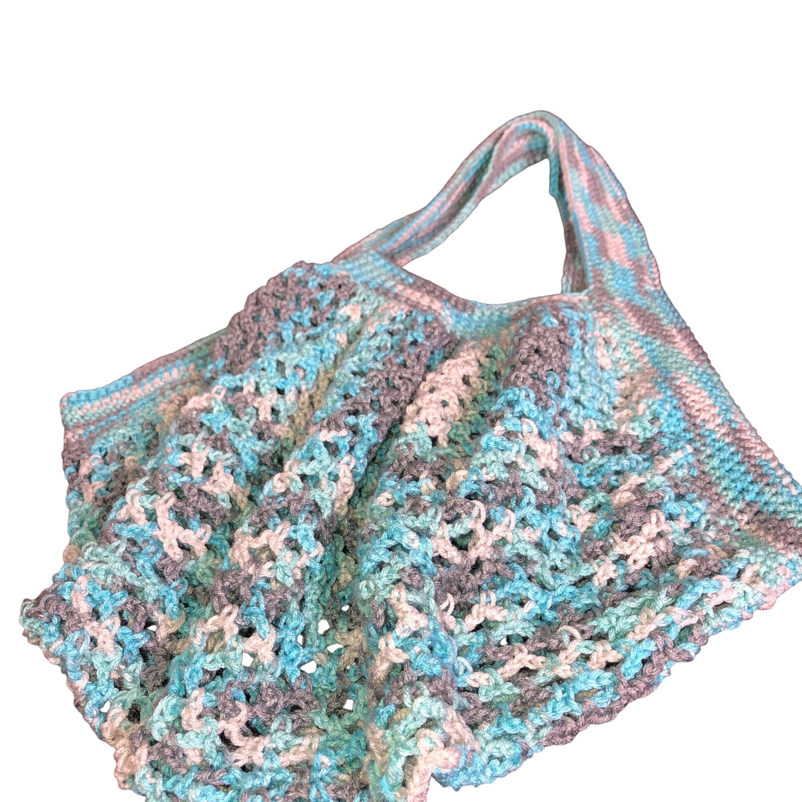 Handmade Crochet Icelandic Market Bag / Mesh Open Weave Shopping Bag ...
