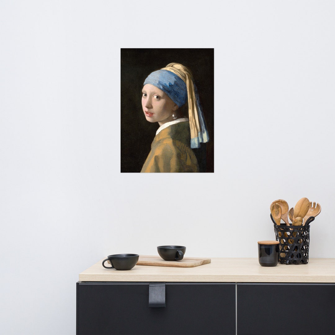 Poster of Girl With a Pearl Earring by Johannes Vermeer - Etsy