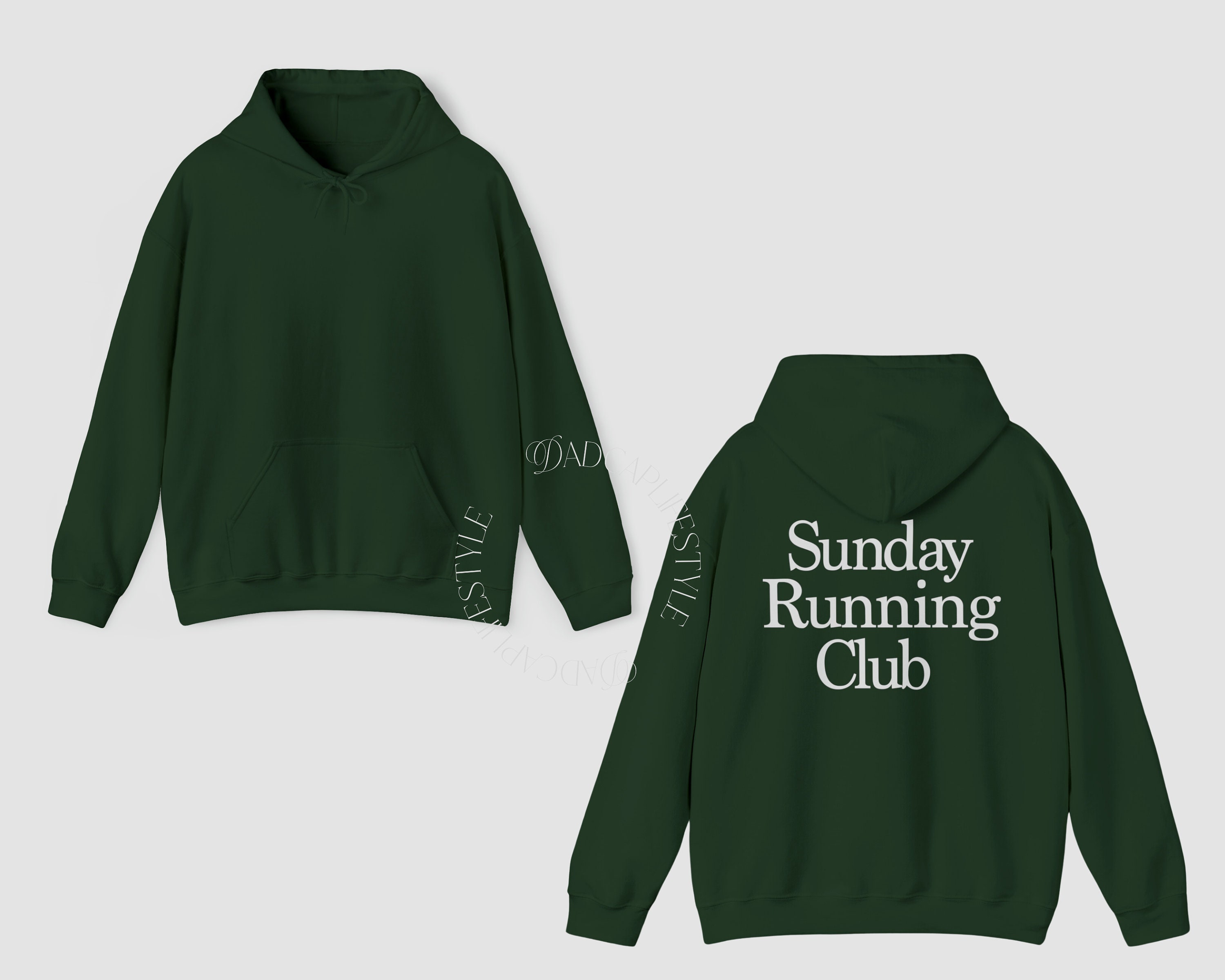 Sunday Running Club Hoodies Wellness Gift for Runner Gymnastics ...