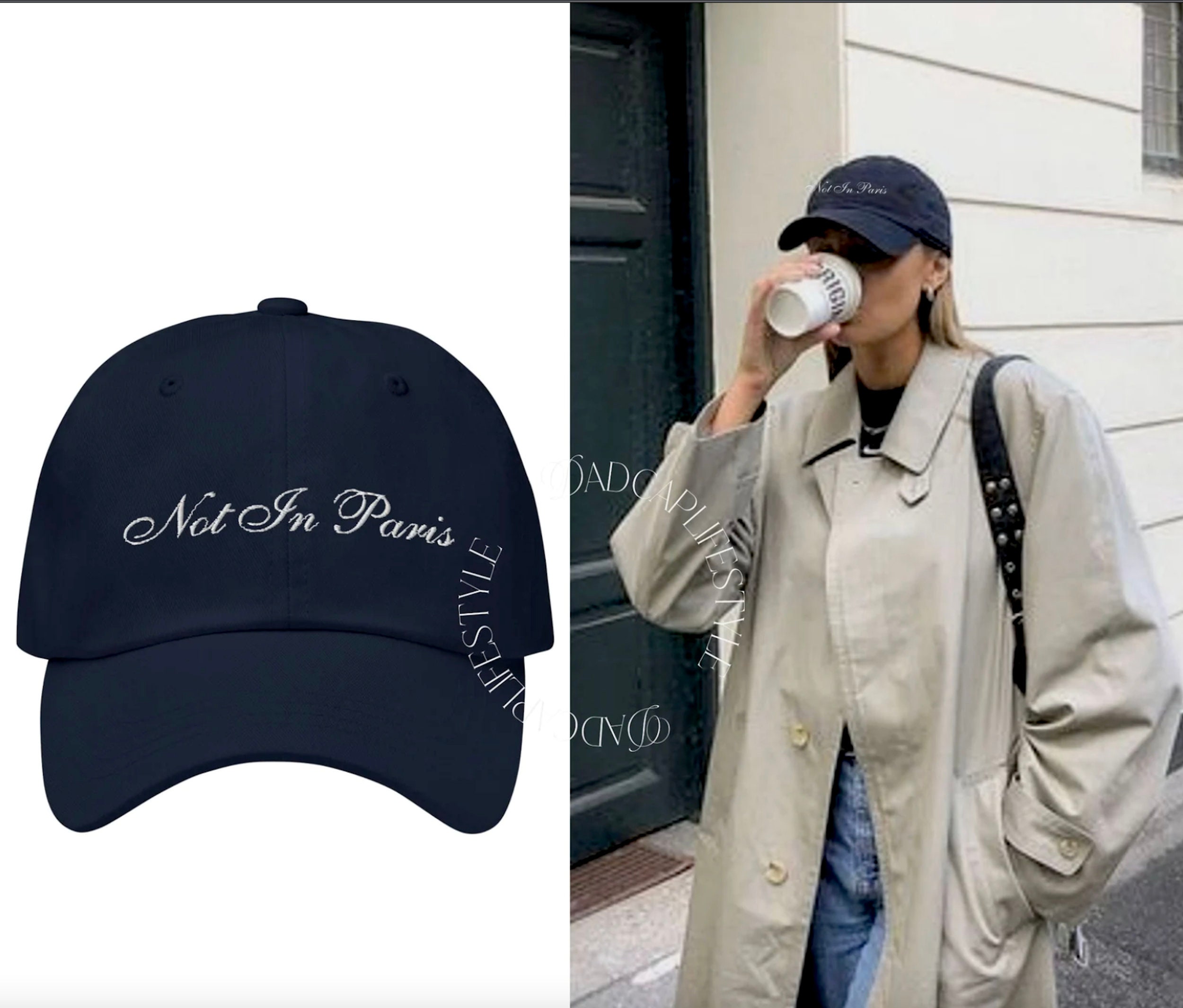 Not in Paris Baseball Cap Ami Paris Style Embroidered Dad Hat ...