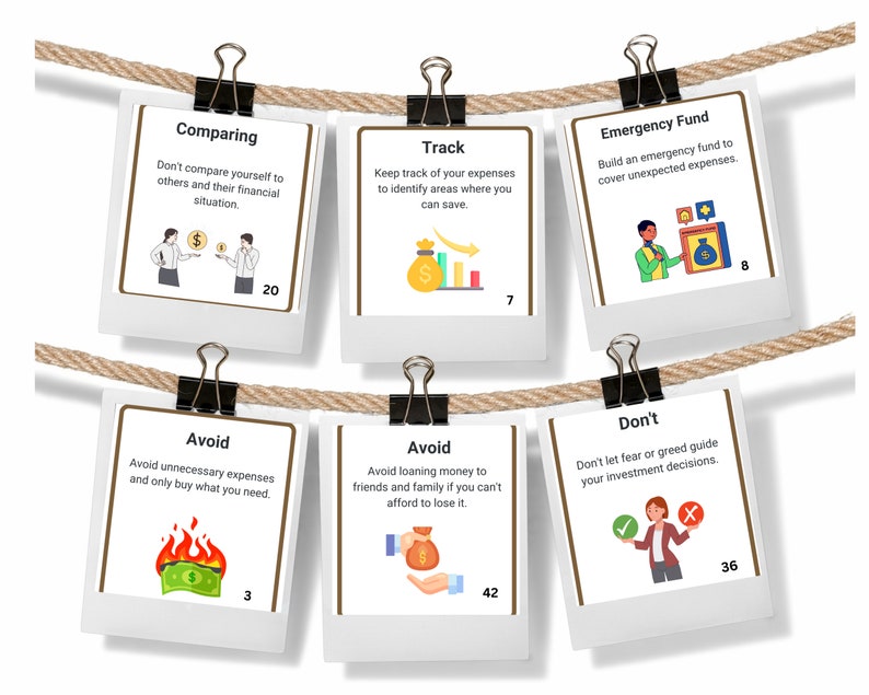 Financial Guide 52 Printable Flashcards to Be A Better - Etsy