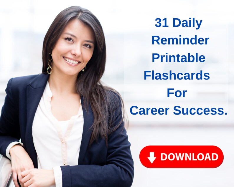 31 Printable Flashcards to Have a Successful Job, Self Help, Personal ...